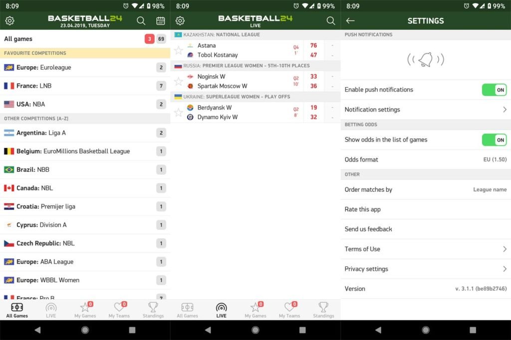 Three Best NBA and Basketball Free Live Scores app For your Android ...