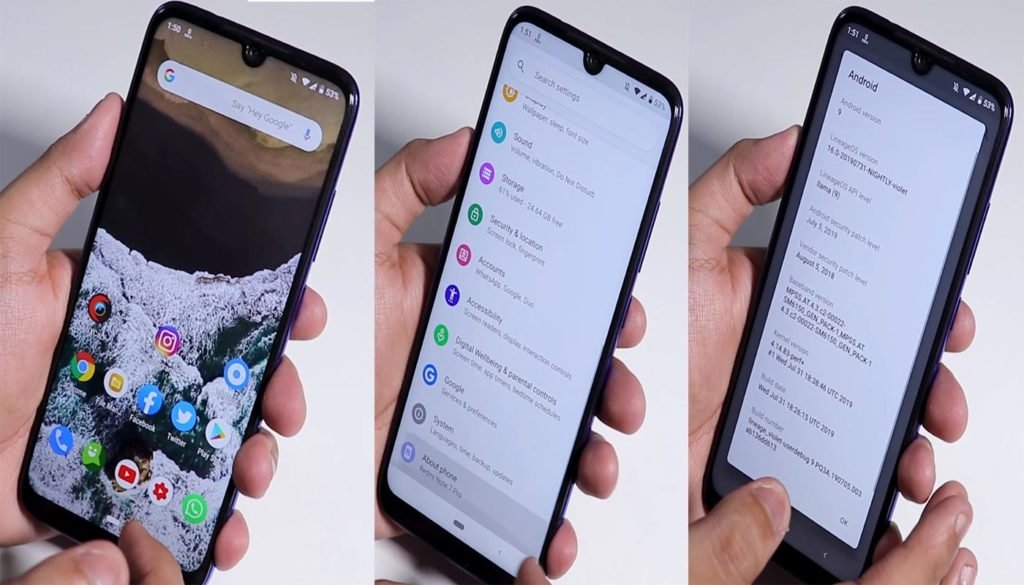 Install Xiaomi Redmi Note 7 Pro Lineage OS 16.0 Android Pie 9.0 ...