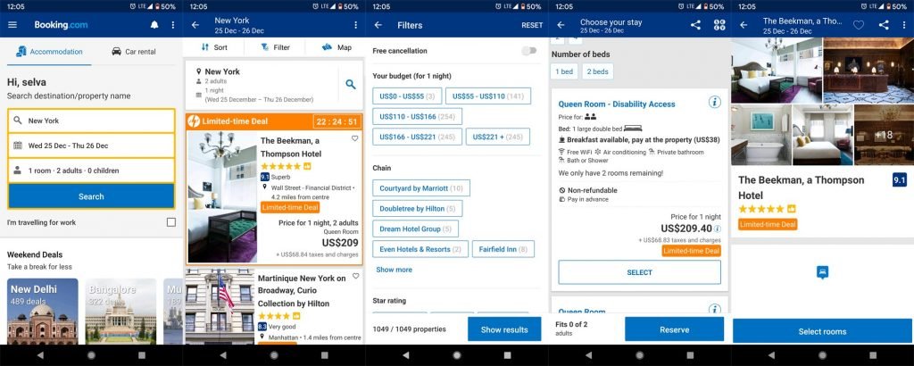 Best Five Accommodation Booking Android Apps - Android Infotech