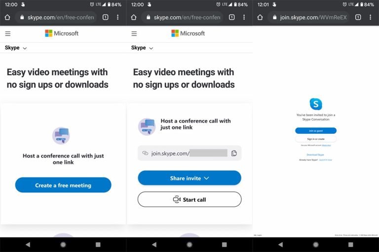Make Skype Video calls Without Account and App using Link - Android ...
