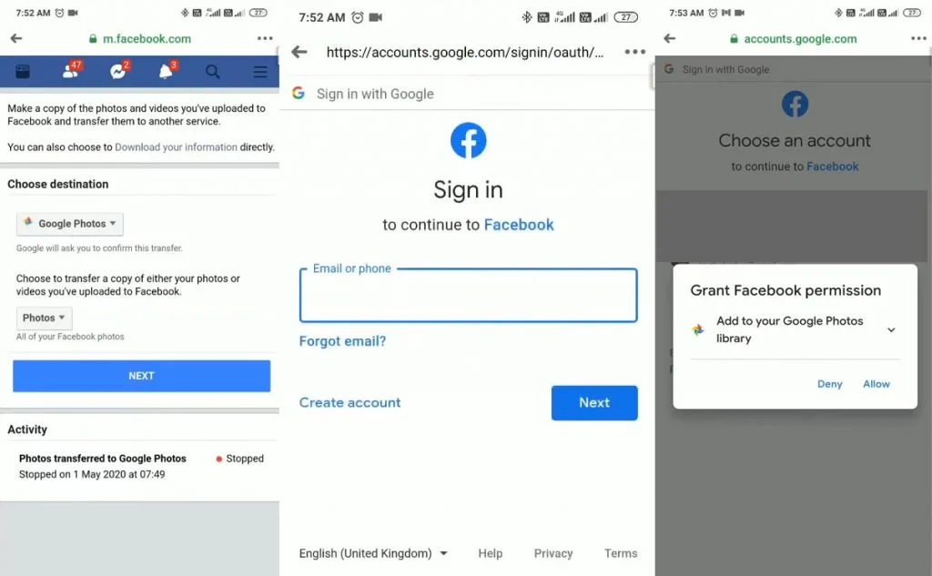 Transfer Facebook photos and videos to Google Photos - Android Infotech ...