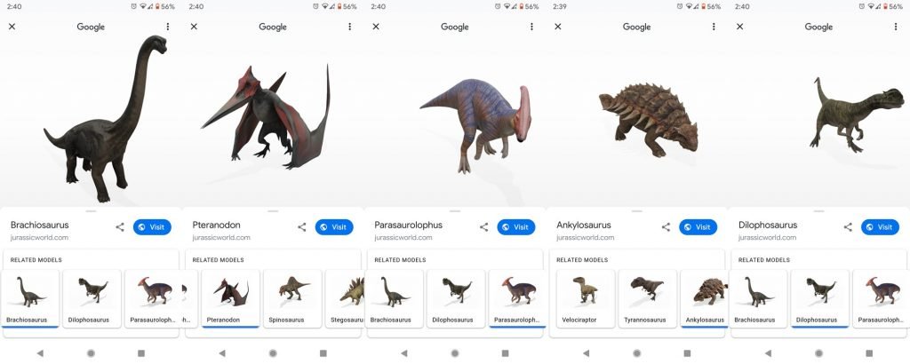 Bring Jurassic World Dinosaurs to your home with Google search AR 3D ...