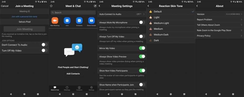 Zoom adds Dark Mode for Android Mobiles with 5.2.0 Update - Android ...