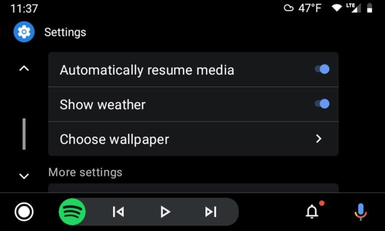 We can setup Wallpaper in Android Auto with the recent Update - Android ...