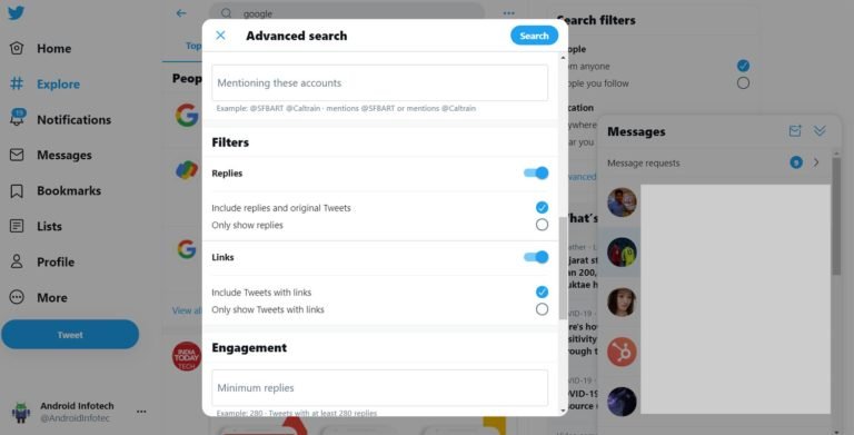 How to use Twitter DMs Old Conversation Search Bar in Android Mobiles ...