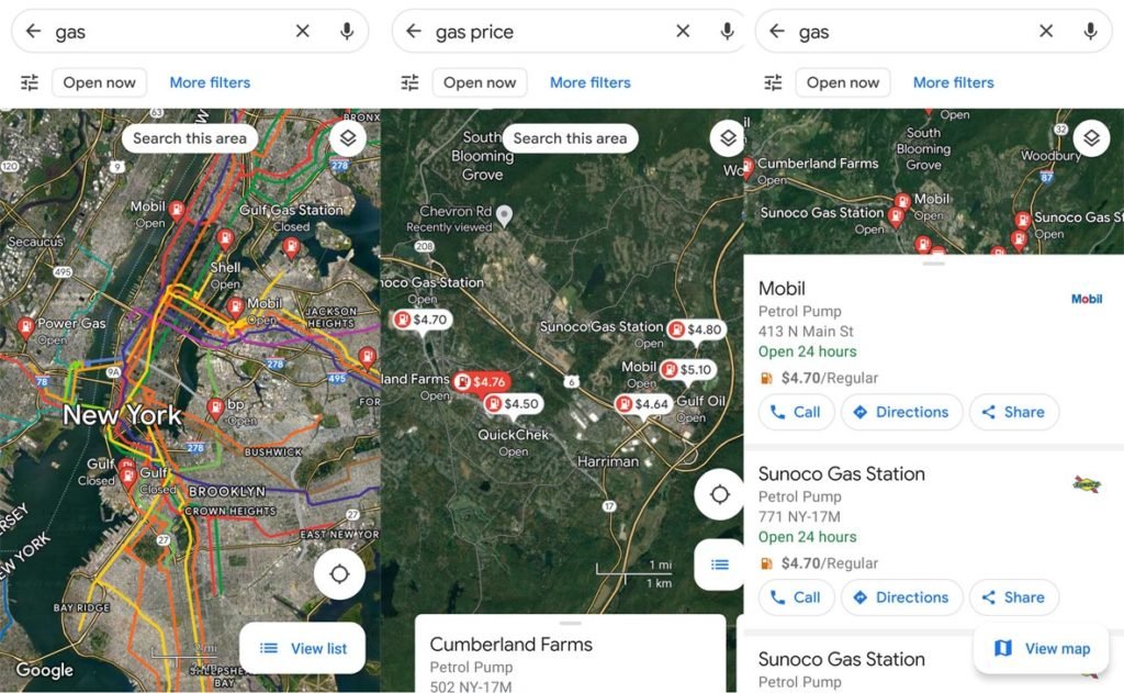 How to Get Gas Prices in Google Maps Web and App Version? - Android ...