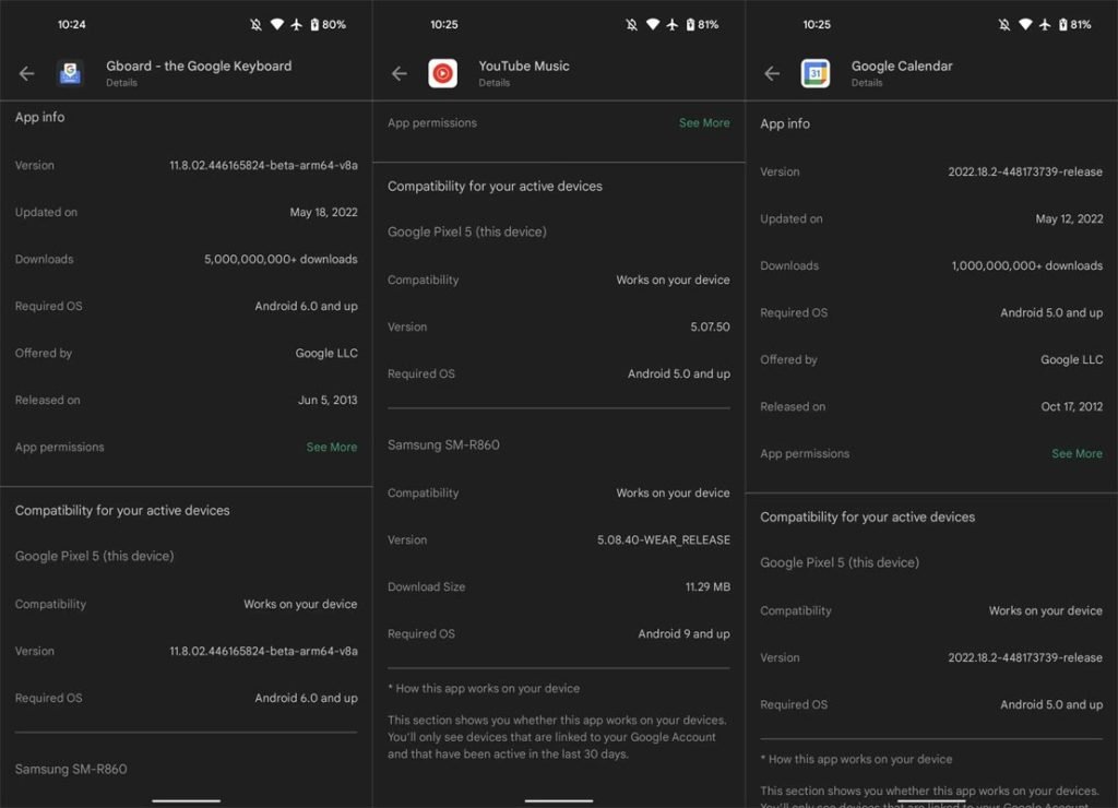 Google Play Store Begins to show Our Compatibility Active Devices for ...