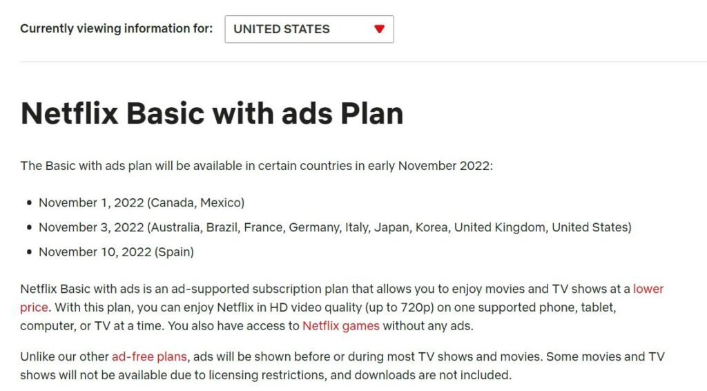 Netflix Ad-Supported Plan Official Pricing, Availability, Usage, and ...