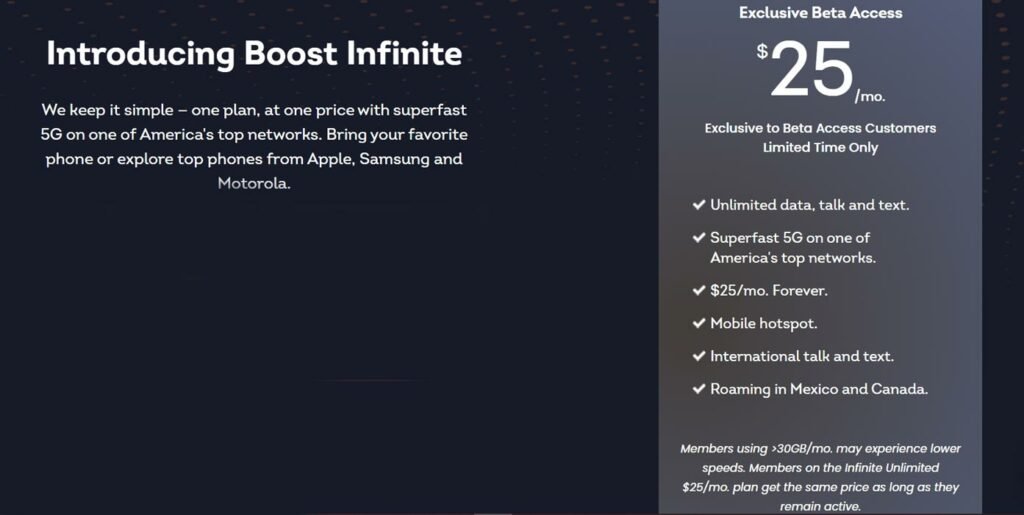Dish $25 Boost Infinite plan Beta with Unlimited Data and Calls is now ...