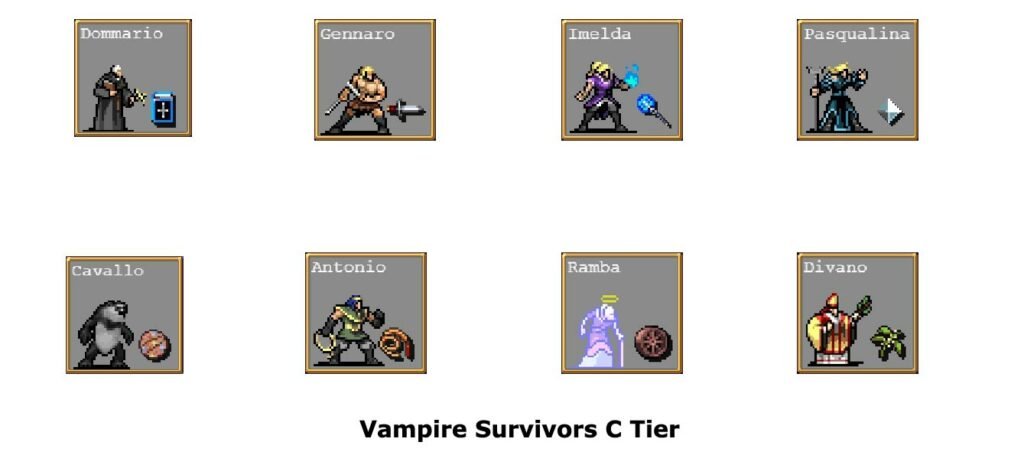 Vampire Survivors Tier List (S+, S, A, B, C, F, and R ) - Android ...