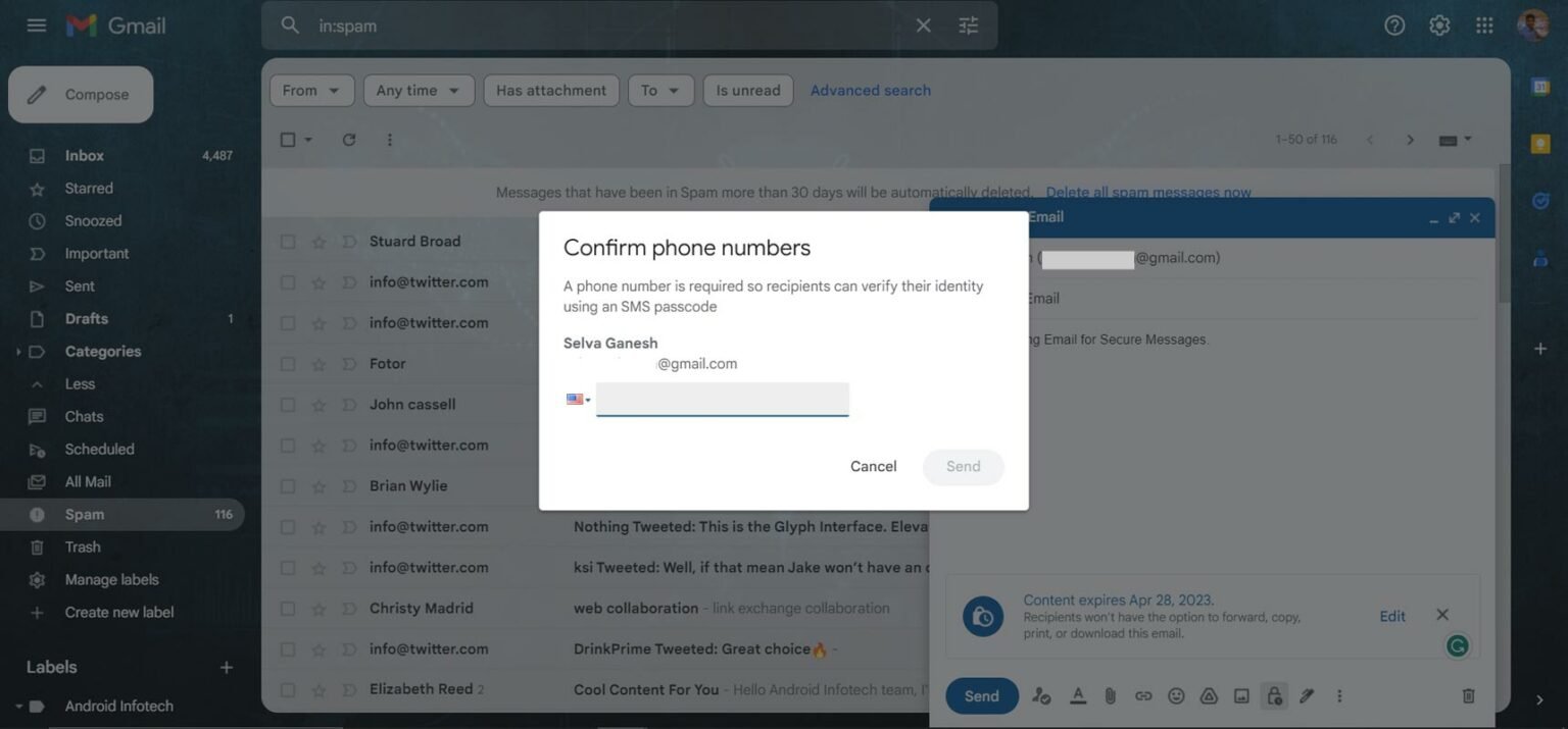 How to Send Mobile OTP Verification Required Emails in Gmail? - Android ...