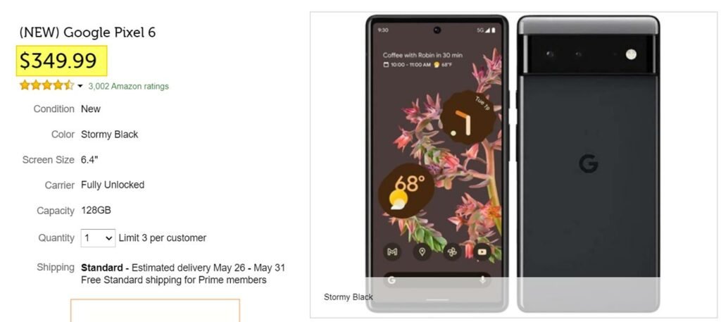 Google Pixel 6 Unlocked available for $350 - Android Infotech