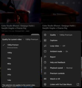 YouTube Premium Enhanced 1080p Video Quality with Higher Bitrate Now ...