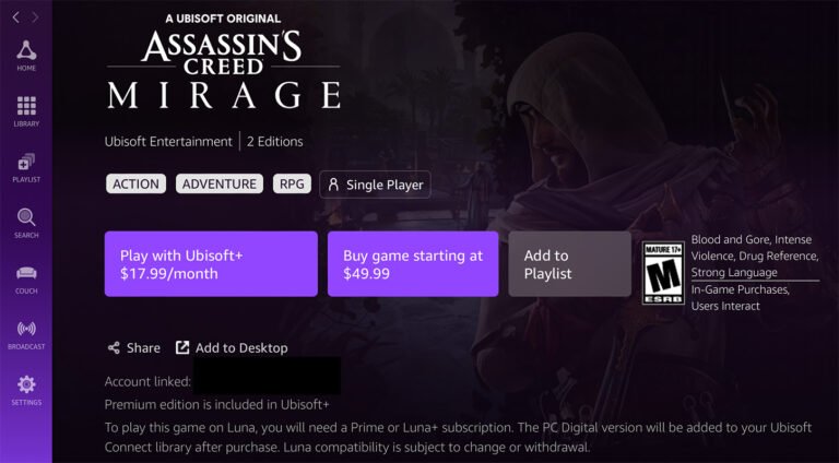 Ubisoft Assassin's Creed Mirage Now on Amazon Luna - Android Infotech