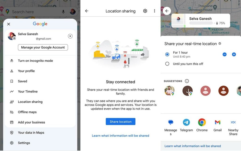 How to Share your Current Location to Your Friends and Family ...