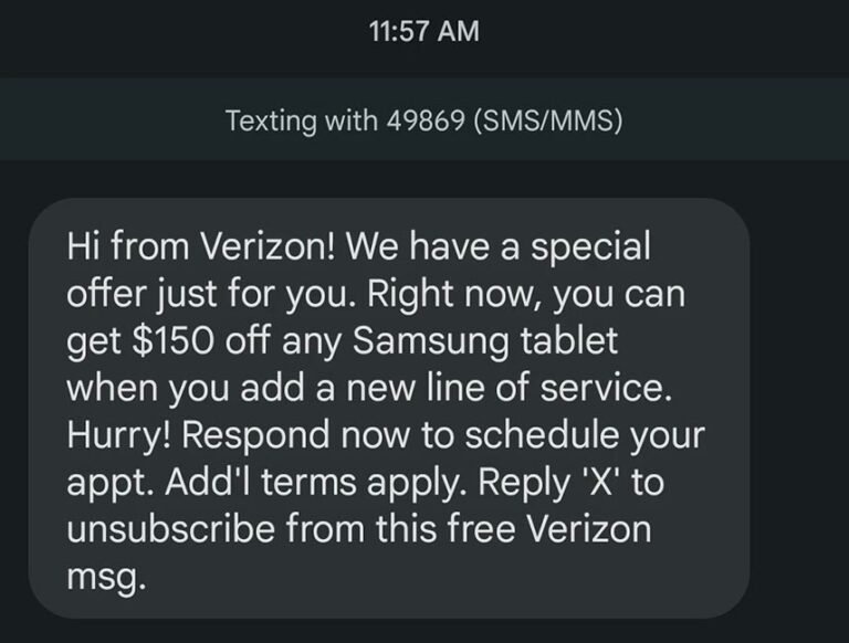 How to Avoid Verizon 49869 SMS Phishing Scams? - Android Infotech ...