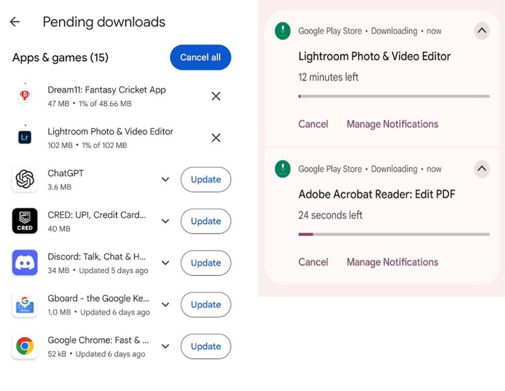 What is "Parallel Downloads" in the Google Play Store? - Android ...